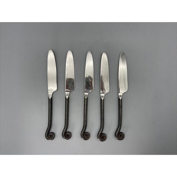 Gs | Dining | 5 Gourmet Settings Gs 88 Swirl Handle Treble Clef Knife ...